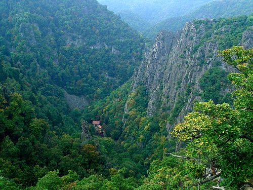 Thale - Harz Mountain Town. Hikers and Witches!