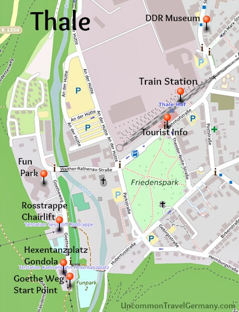 Thale - Harz Mountain Town. Hikers and Witches!